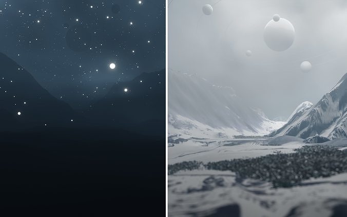 Snow Storm animation blender eevee 3D model animated | CGTrader