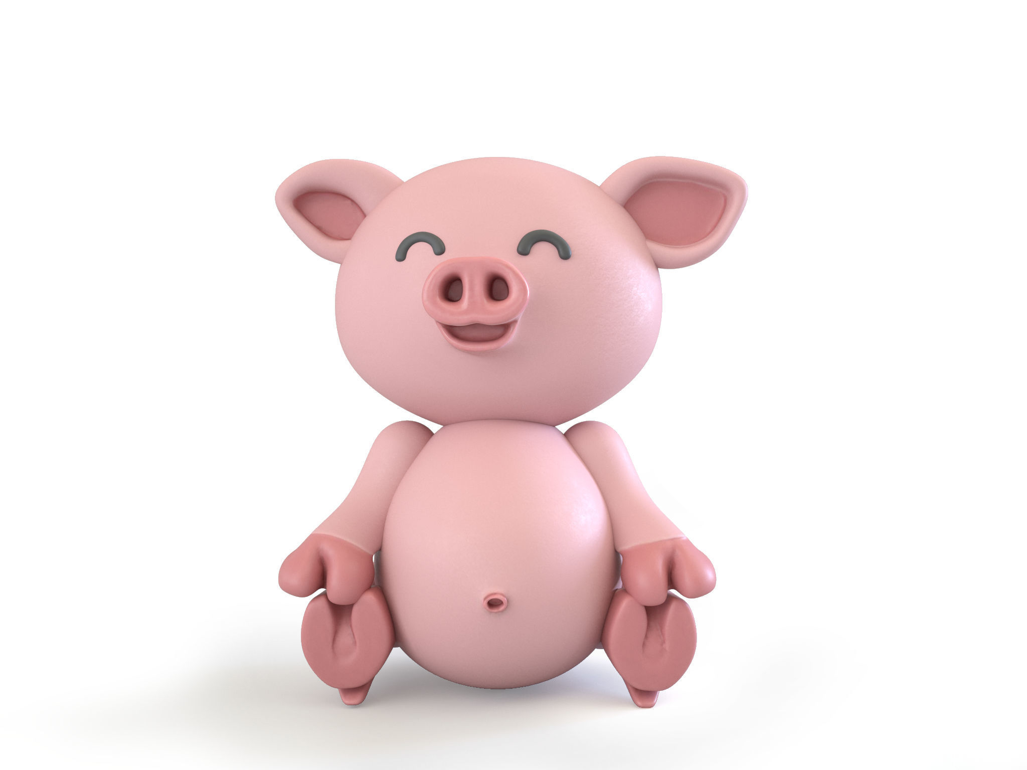 cartoon luck pig 3D model | CGTrader