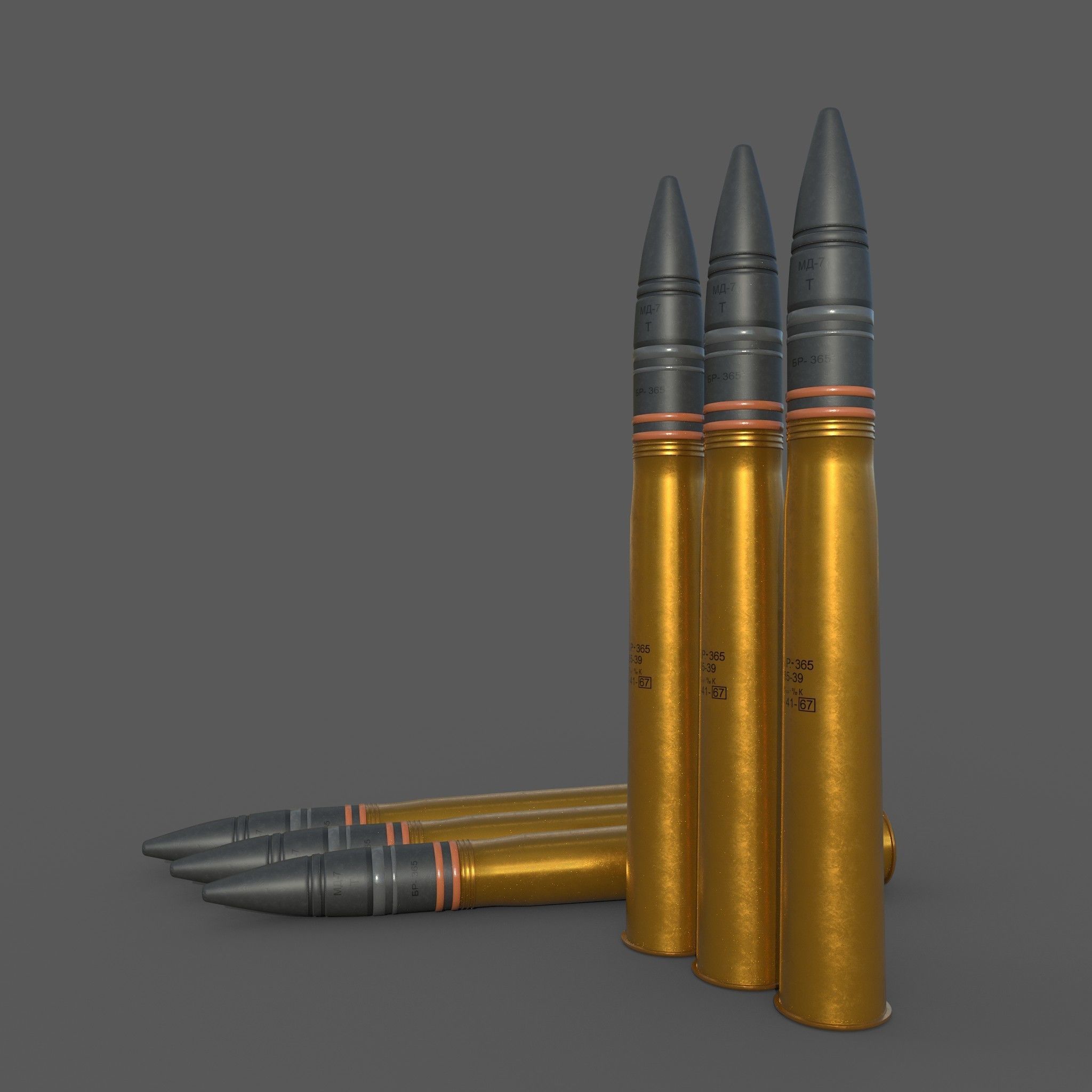 Projectile 85 mm 3D model | CGTrader