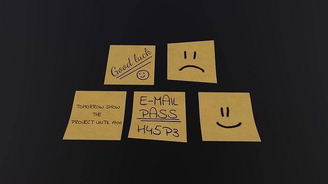 3D model Postit Sticky Note 3D Model VR / AR / low-poly | CGTrader