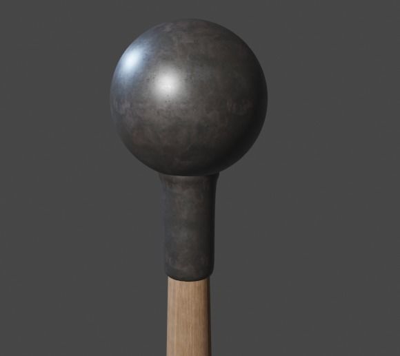 Mongolian Iron Mace Low-poly 3D model Weapon By Miqdad 3D model | CGTrader