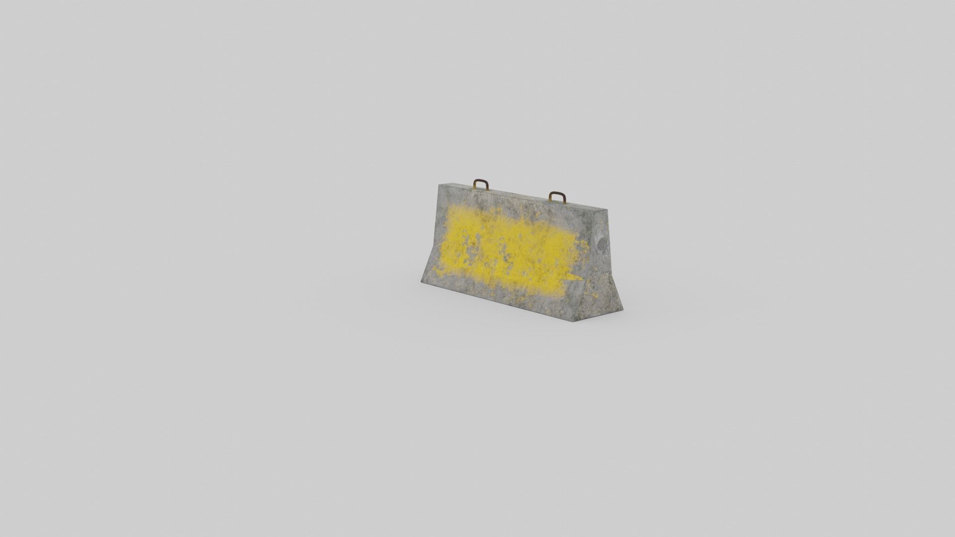 3D model Concrete Road Block Game Asset 4 Textures VR / AR / low-poly ...