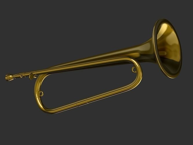 Bugle 3D model 3D printable | CGTrader