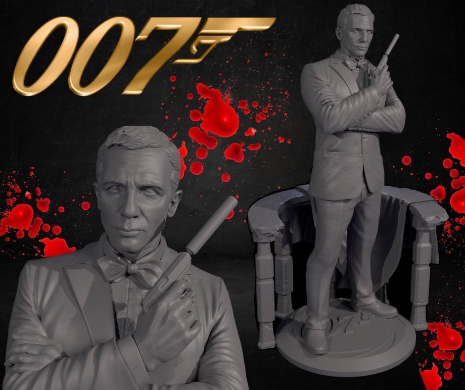 007 James Bond Daniel Craig 3D model 3D printable | CGTrader