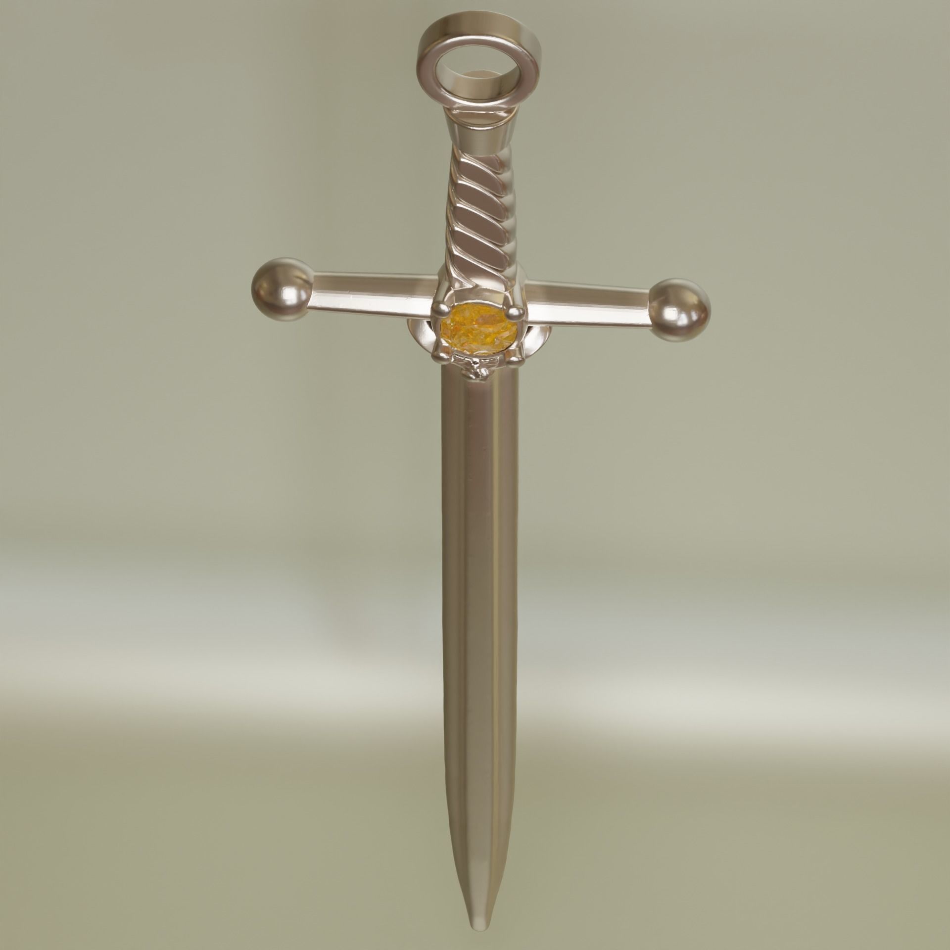 St Michael sword pendant 3D model 3D printable | CGTrader