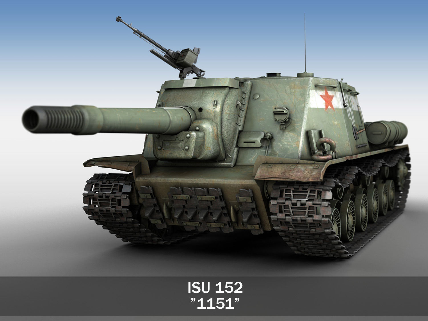 ISU-152 - 1151 -Soviet heavy self-propelled gun 3D model