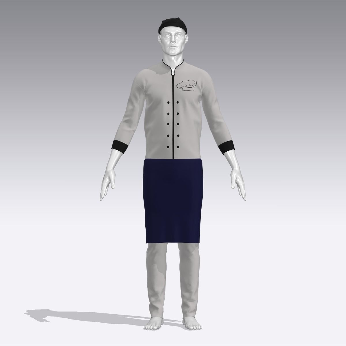 3D model Chef Uniform VR / AR / low-poly | CGTrader