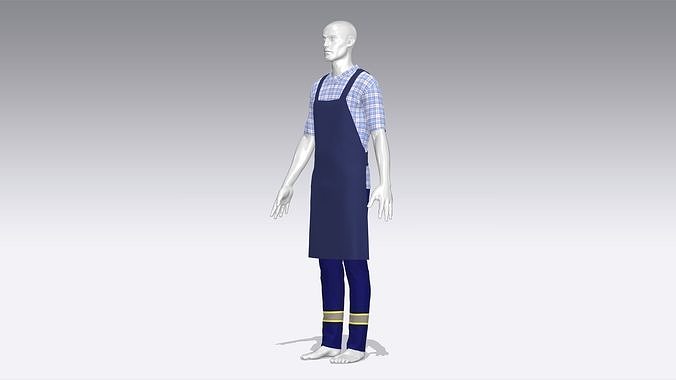 3D model Shop Assistant Costume VR / AR / low-poly | CGTrader
