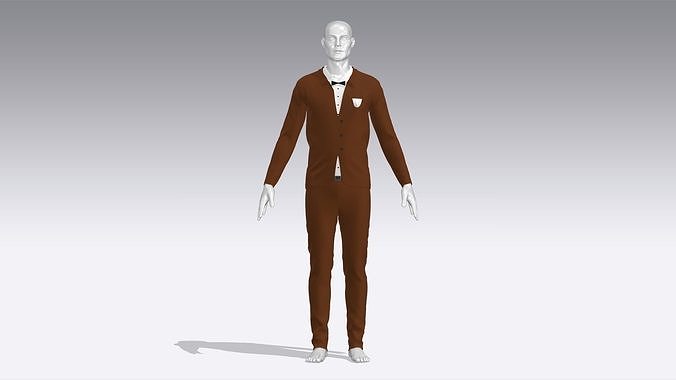 3D model Gangster Costume VR / AR / low-poly | CGTrader