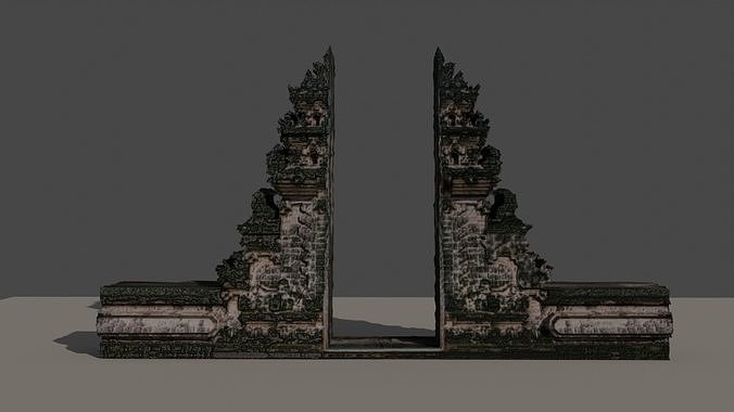 3D model Bali Temple Gate VR / AR / low-poly | CGTrader