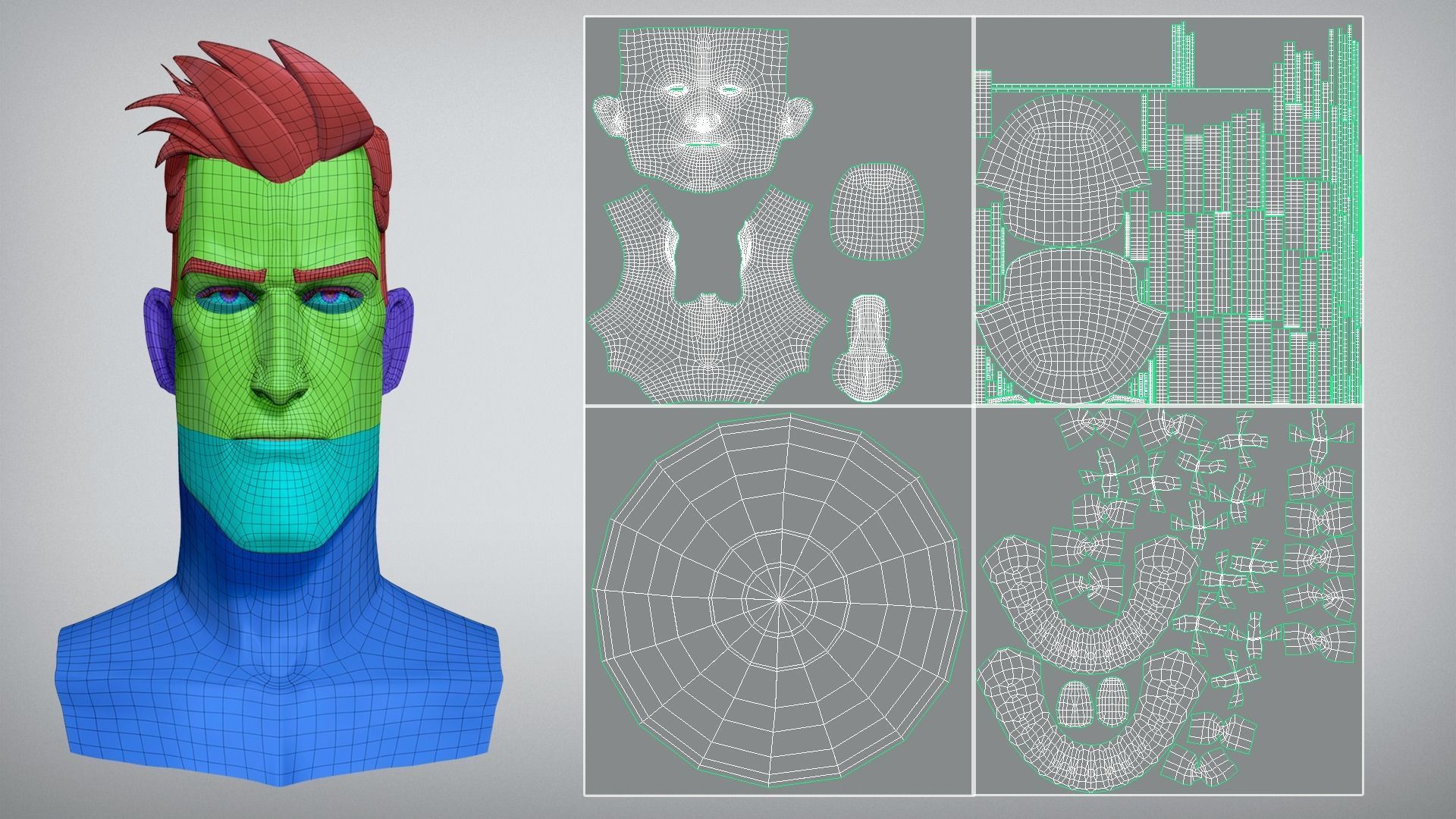 Cartoon male character Bruce base mesh 3D model | CGTrader