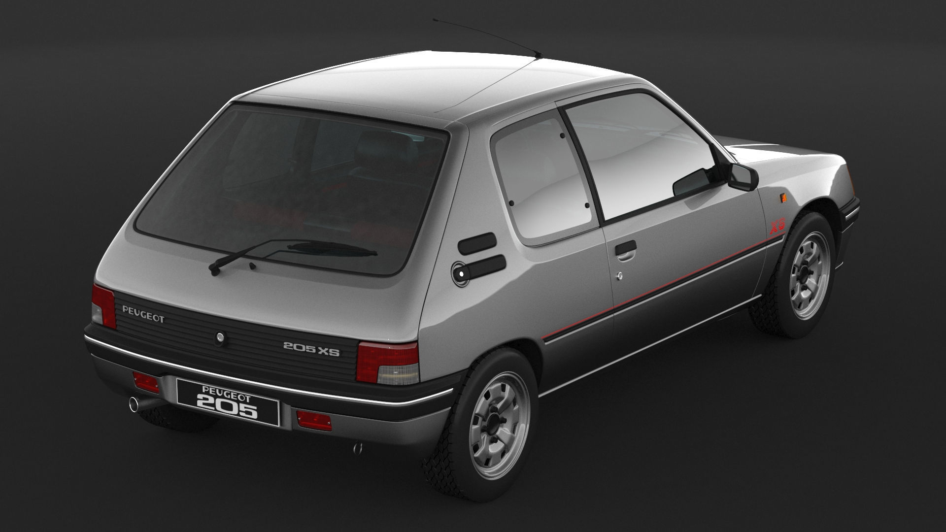 Peugeot 205 XS 3D model | CGTrader