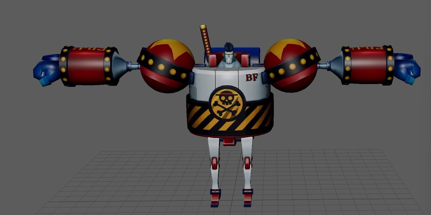 3D model One Piece General Franky VR / AR / low-poly | CGTrader