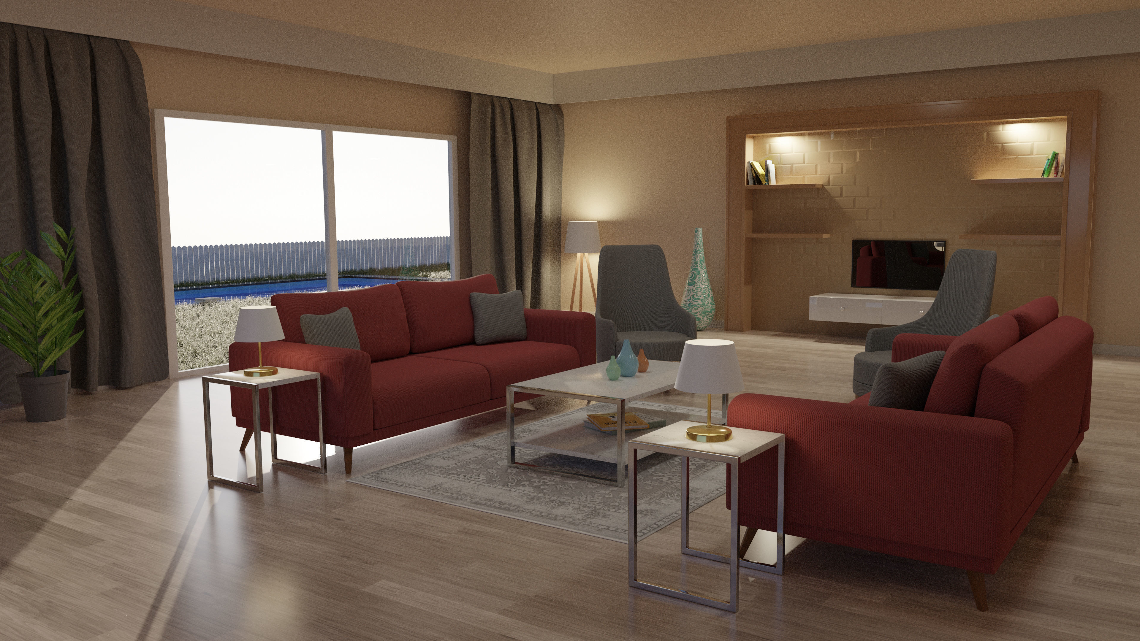 Interior Room Scene 3D model | CGTrader