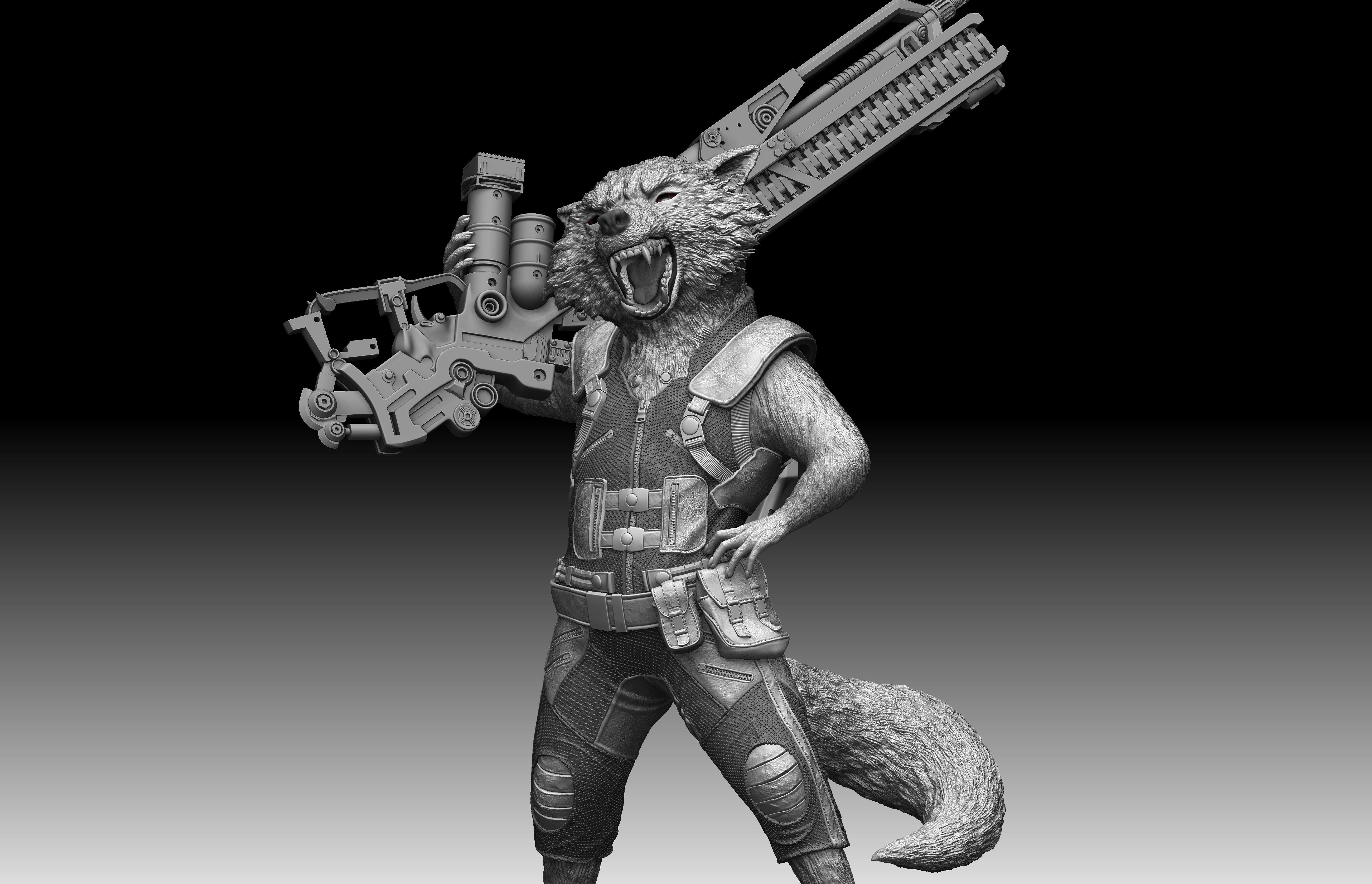 Guardians Of The Galaxy - Rocket 3D model 3D printable | CGTrader