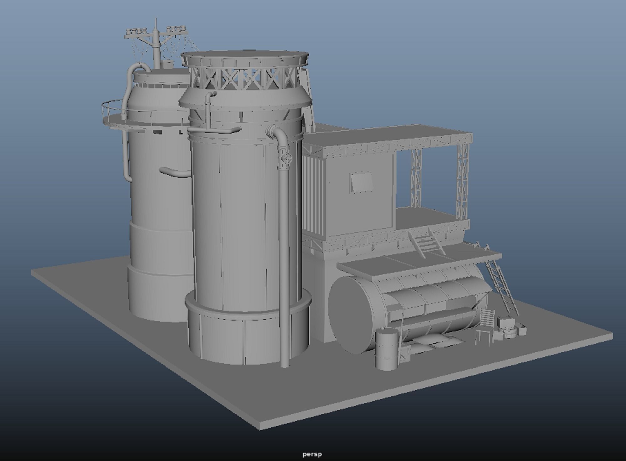 High-Rise Industry - The Towering Building of Production 3D model ...
