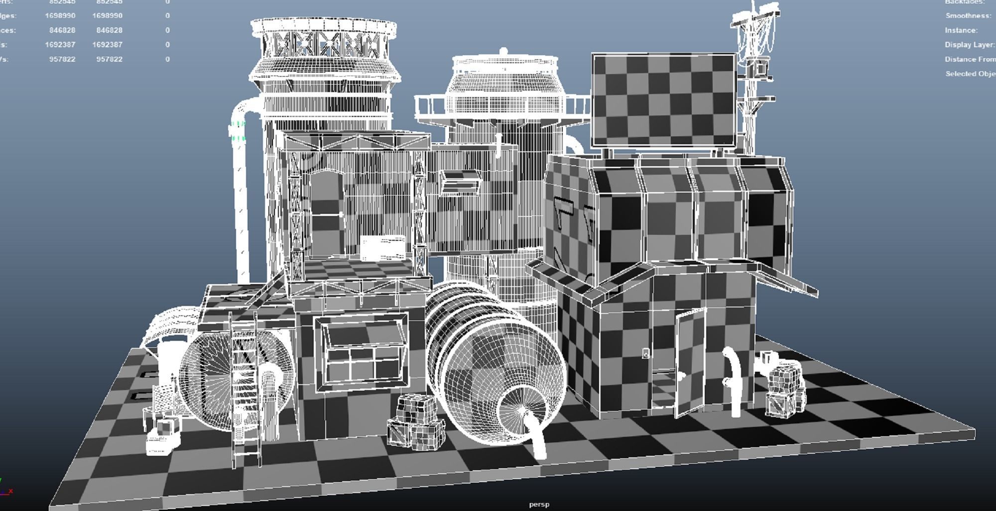 High-Rise Industry - The Towering Building of Production 3D model ...
