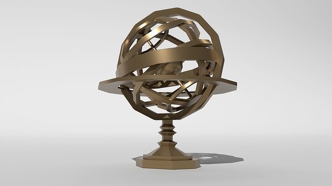 3D model Low poly - Armillary sphere VR / AR / low-poly | CGTrader