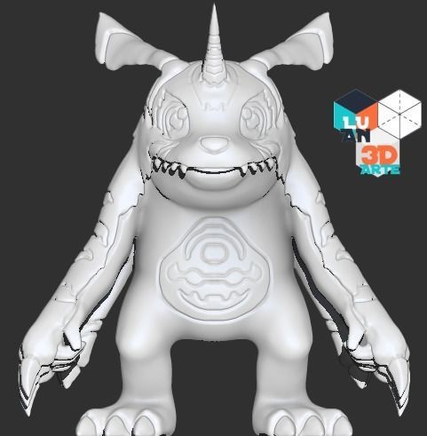 Digimon Gabumon 3D 3D model 3D printable | CGTrader