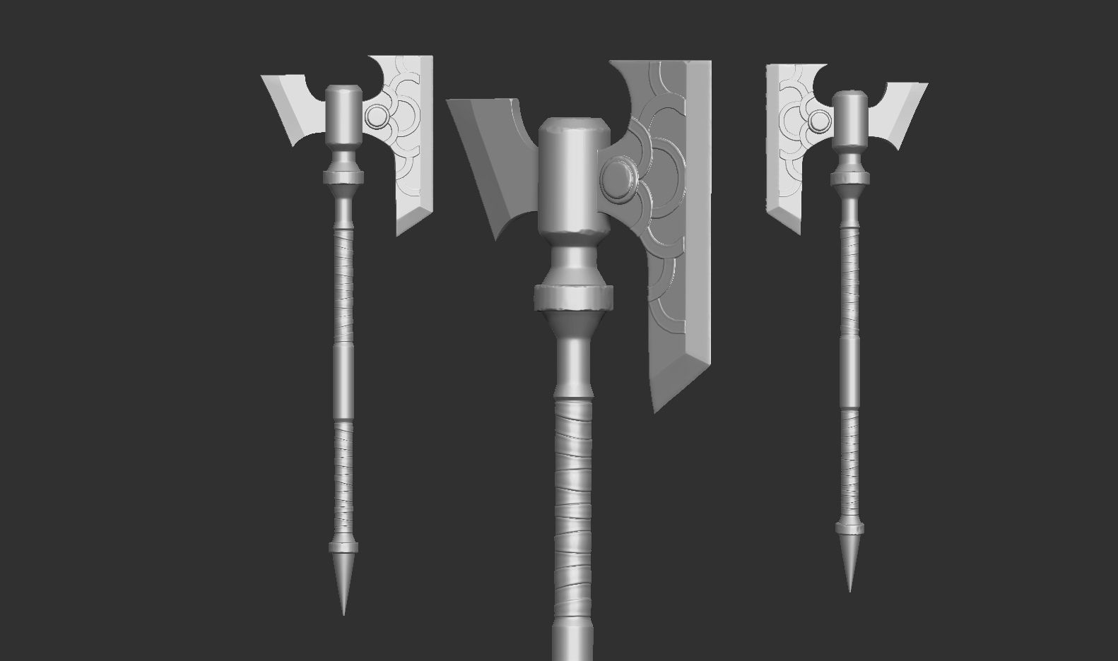 Battle Axe Printable 3D model 3D printable | CGTrader