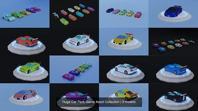 Huge Car Pack Game Asset 3D Model Collection | CGTrader