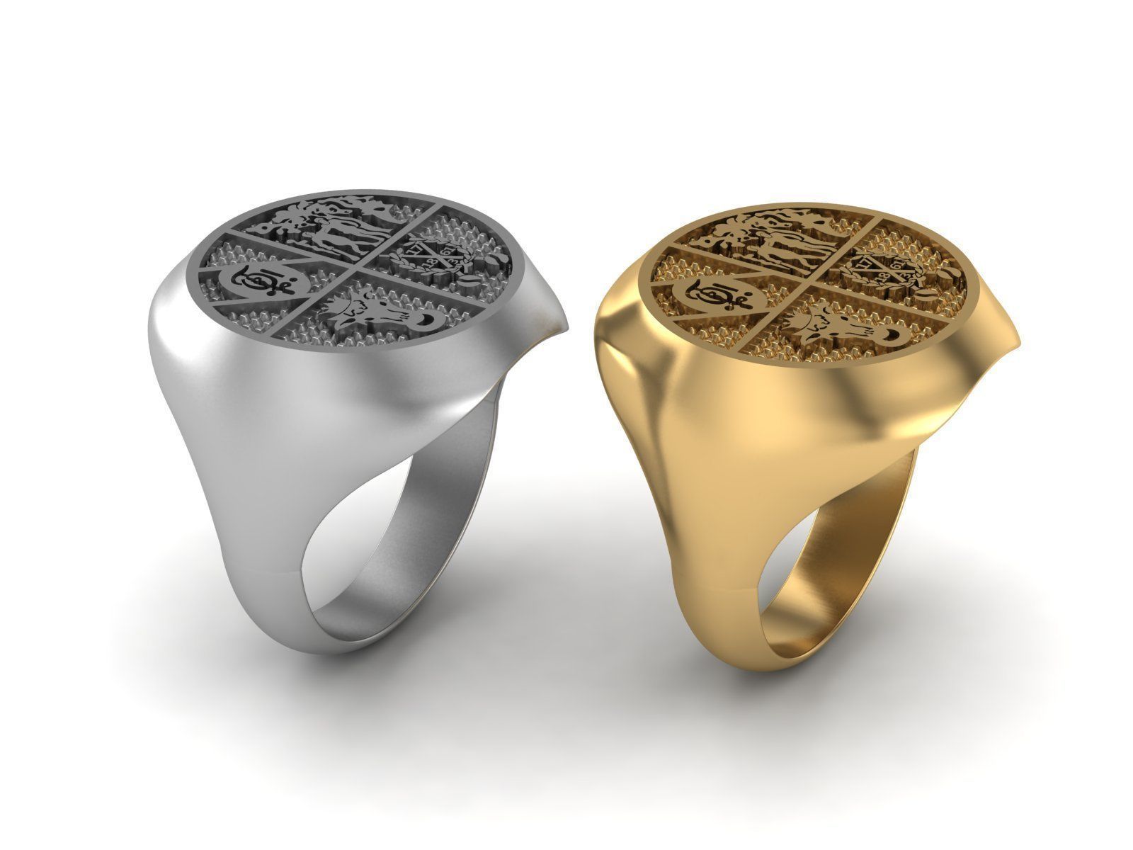 Signet Circle School Ring Printable 3D model 3D printable | CGTrader