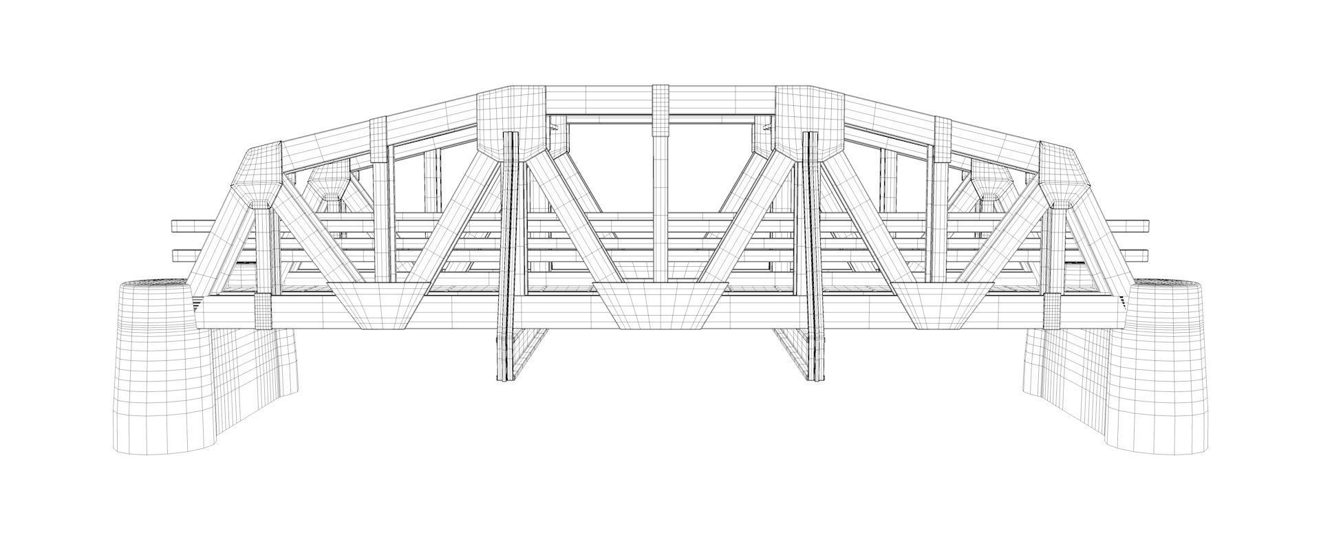 Metal bridge 3D model | CGTrader