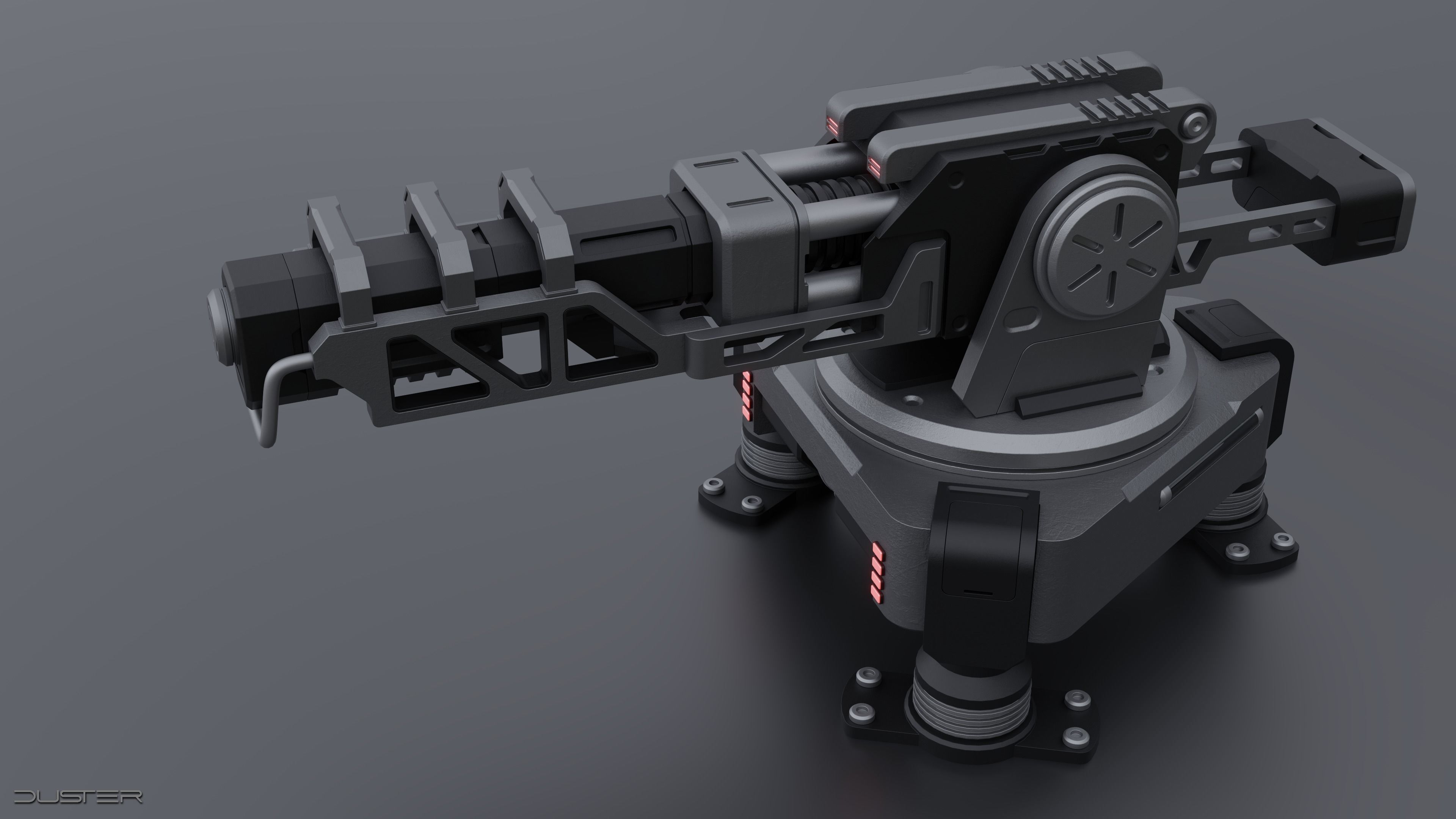 Sci-fi Turret - Cannon 3D model | CGTrader