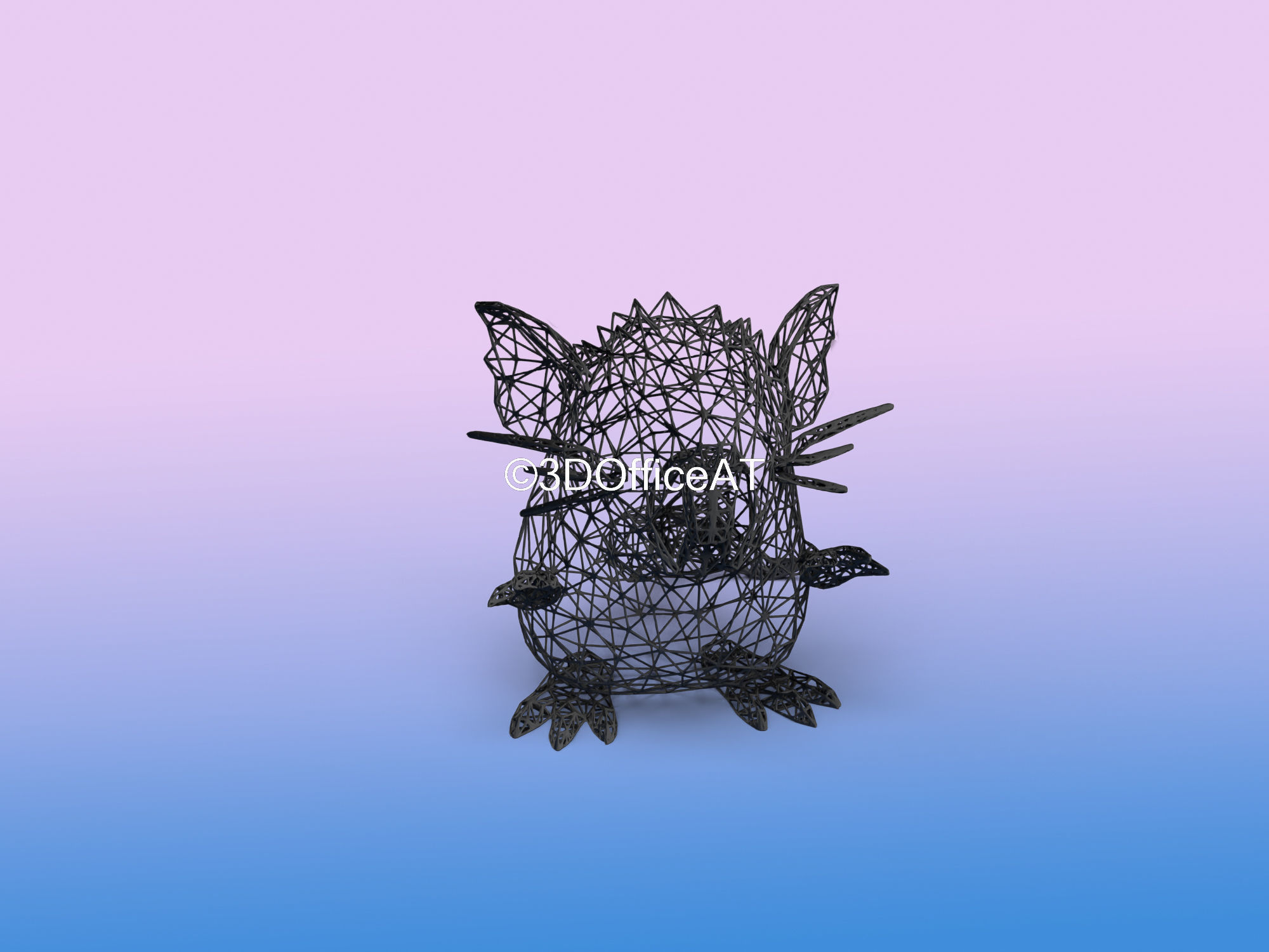 020 Raticate Pokemon Wiremon Figure 3D model 3D printable | CGTrader