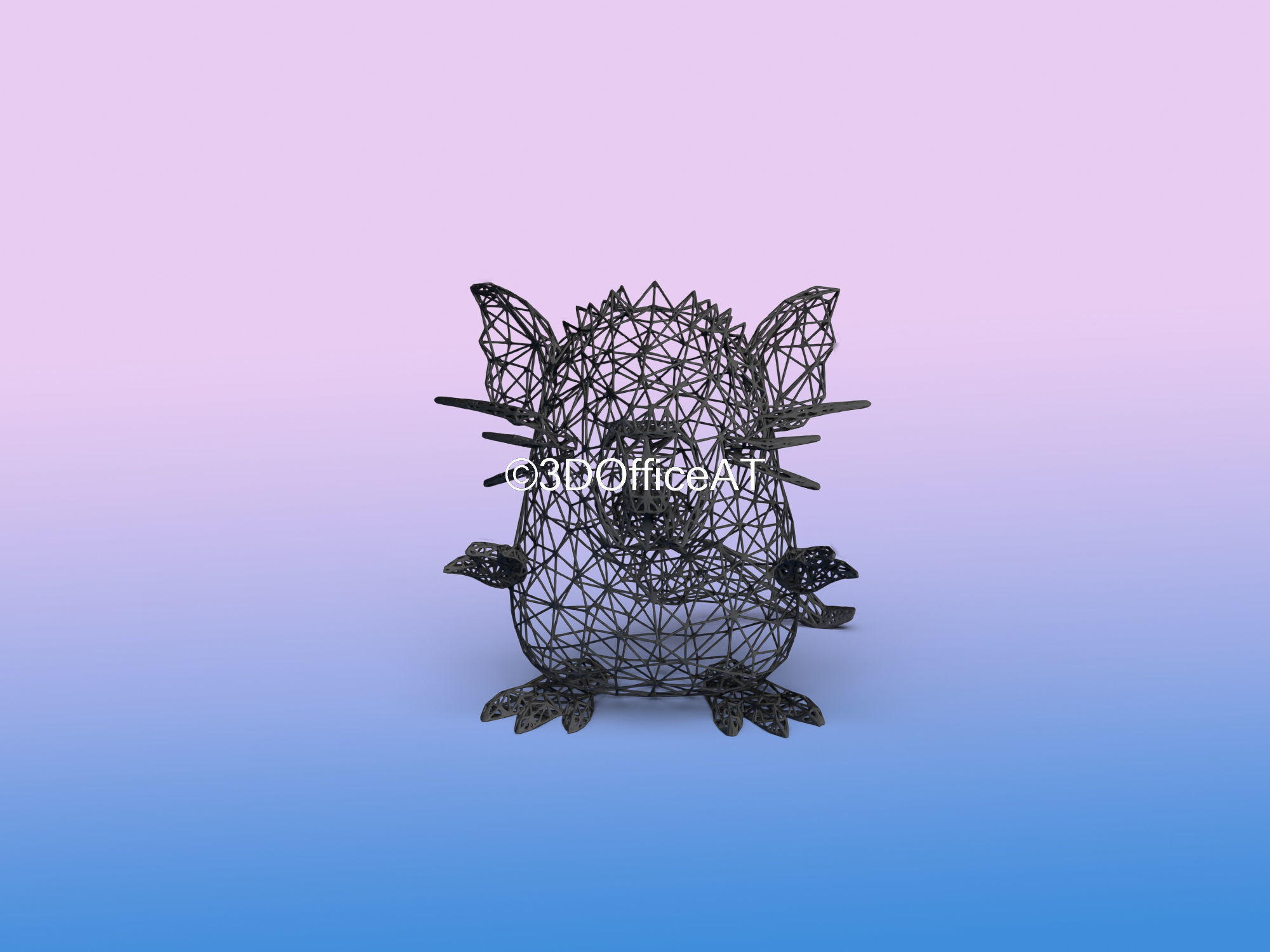 020 Raticate Pokemon Wiremon Figure 3D model 3D printable | CGTrader