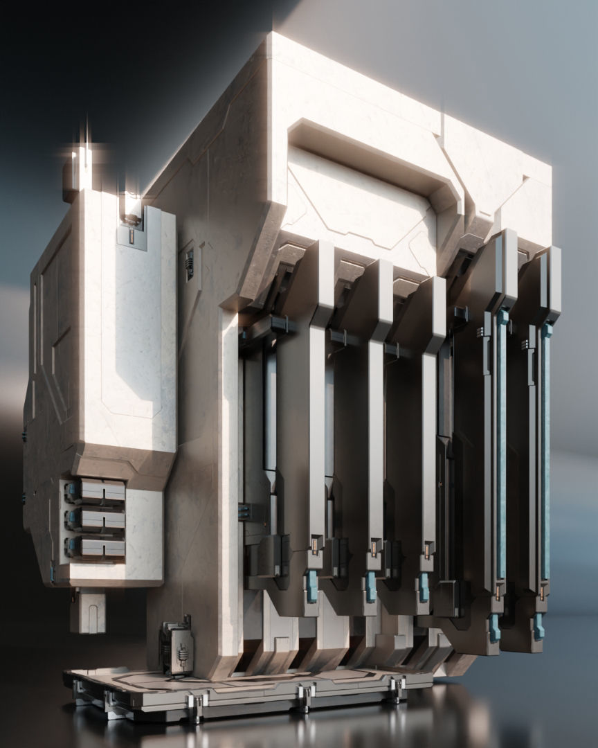 Space Base Sci Fi Buildings and Assets 3D Kit 3D model 3D model | CGTrader