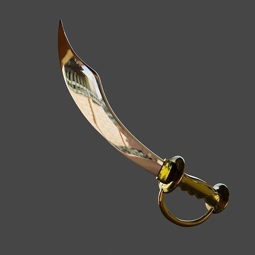 Pirate sword for assembling a pirate costume 3D model | CGTrader