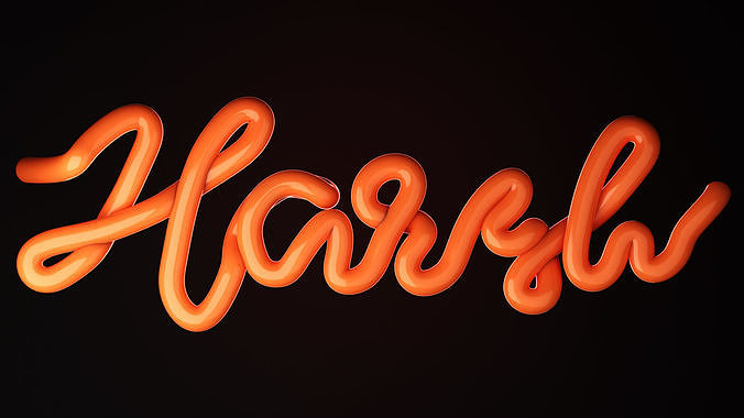 3d Model Inflated 3d Text Vr Ar Low Poly Cgtrader 