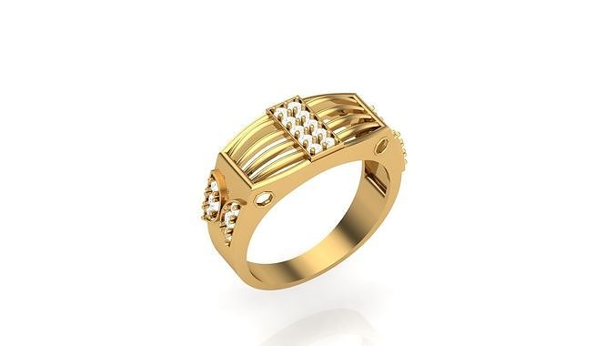 Gents Ring - 18 3D model 3D printable | CGTrader