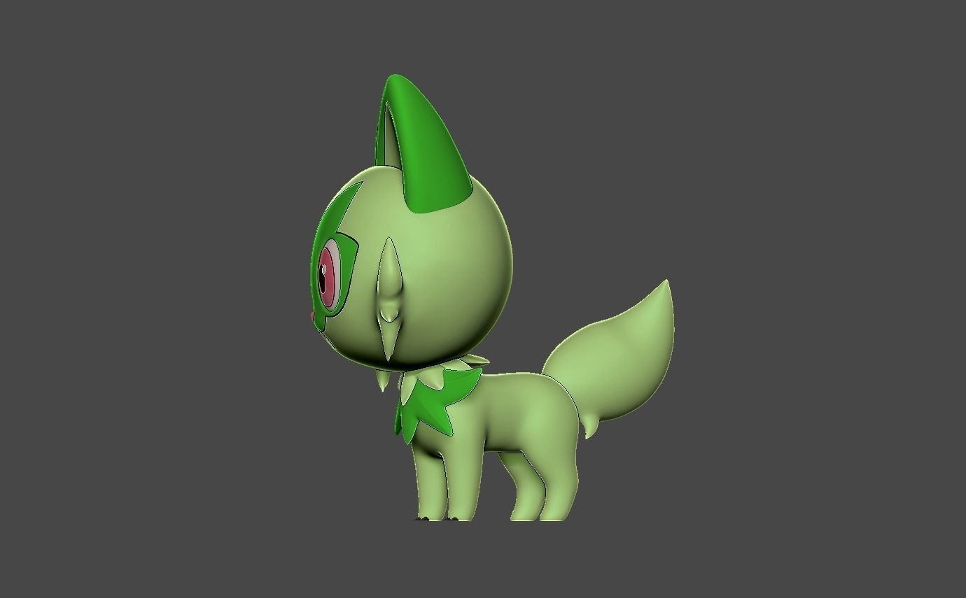 Pokemon sprigatito 3D model 3D printable | CGTrader