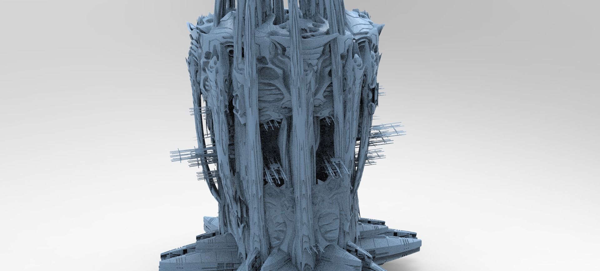 Sci Fi Wraith Claw City interceptor 2 Structures 3D model | CGTrader