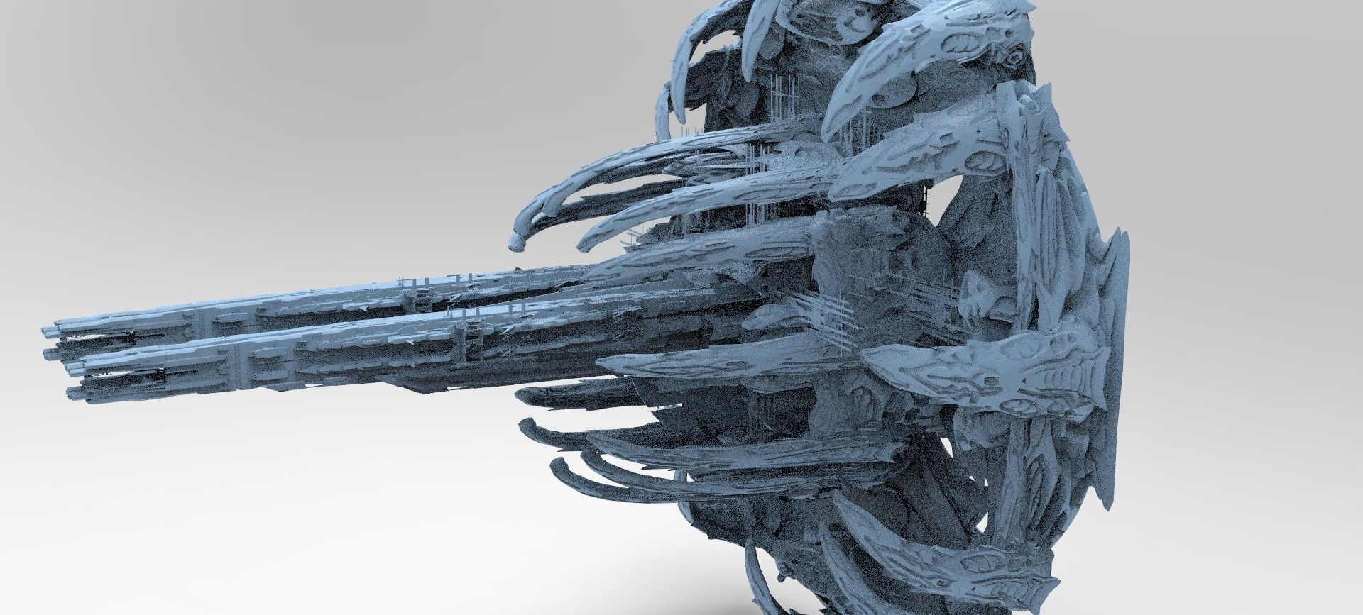 Sci Fi Wraith Claw City interceptor Hub 1 3D model | CGTrader