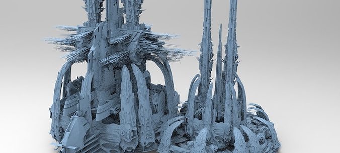 Sci Fi Wraith Claw City interceptor City Hub 2 models 3D model | CGTrader