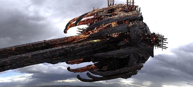 Sci Fi Wraith Claw City interceptor dreadnaught 3D model | CGTrader