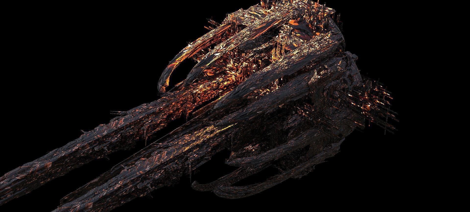 Sci Fi Wraith Claw City interceptor dreadnaught 3D model | CGTrader