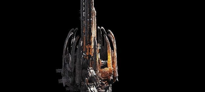 Sci Fi Wraith Claw City interceptor Tower Huge 3D model | CGTrader