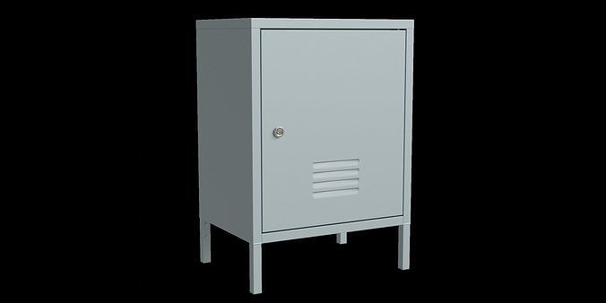 Iron Storage Cabinet Locker 3D model | CGTrader