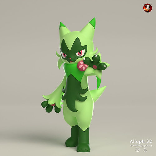 Pokemon floragato 3D model 3D printable | CGTrader