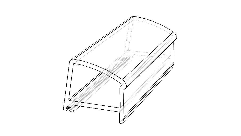 3D model Aluminum Extruded Cross Bar MOD AL-049ap VR / AR / low-poly ...
