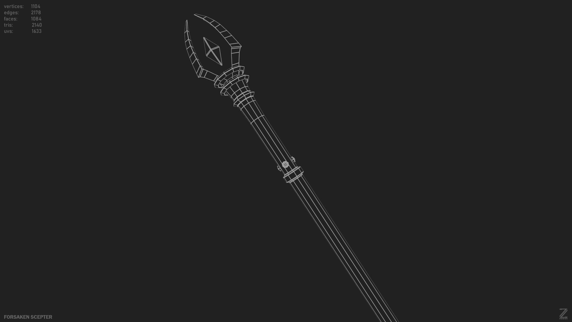 3D model Forsaken scepter VR / AR / low-poly | CGTrader