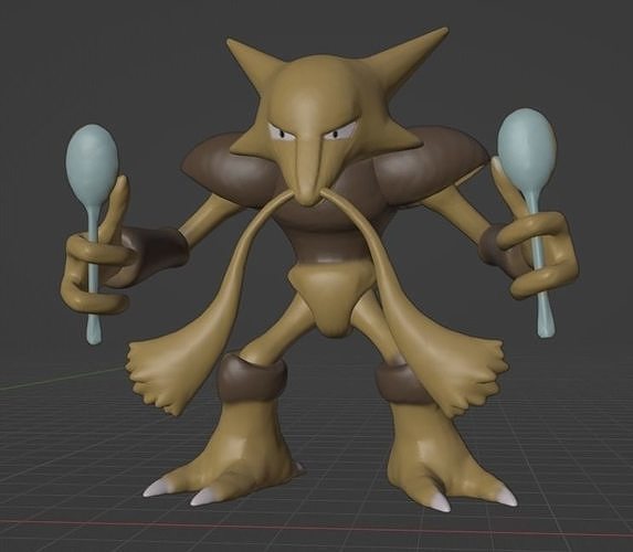 Alakazam 3D model 3D printable | CGTrader