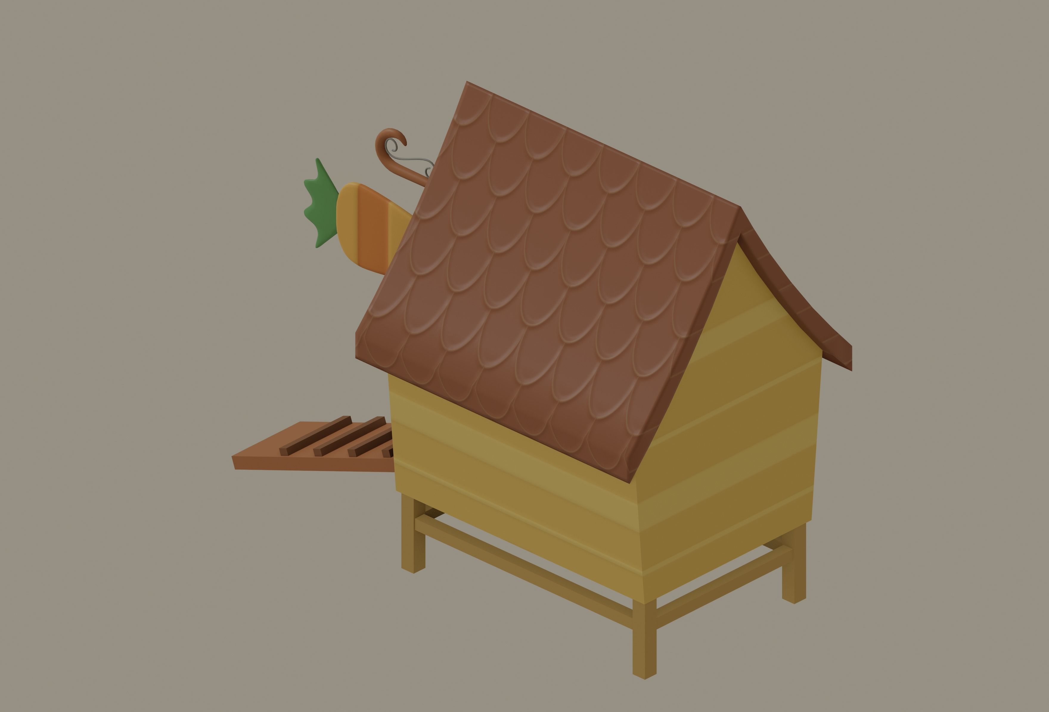 3D model Bunny House VR / AR / low-poly | CGTrader