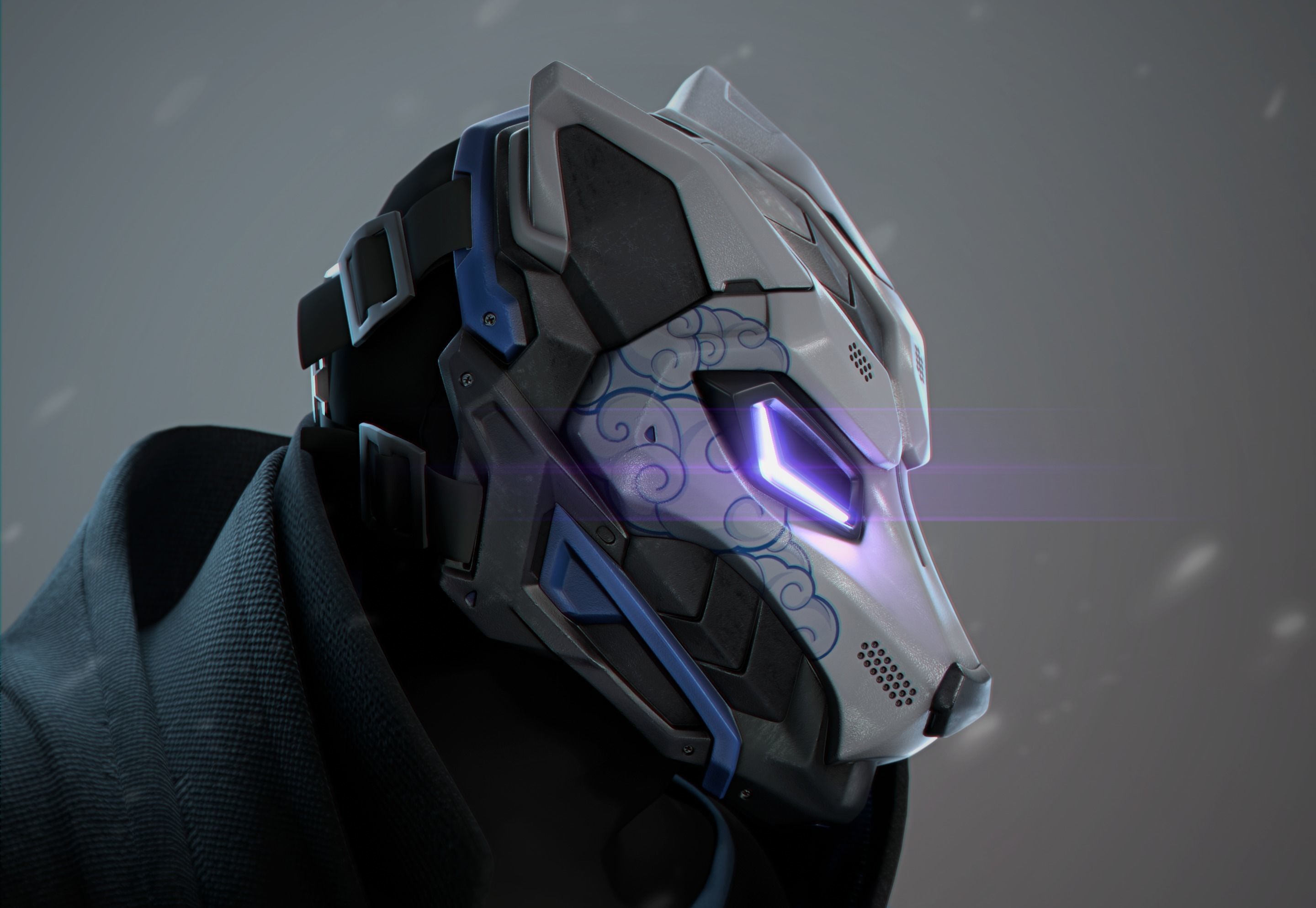 Neo Wolf - cosplay sci-fi mask - digital STL file for 3Dprinting 3D ...