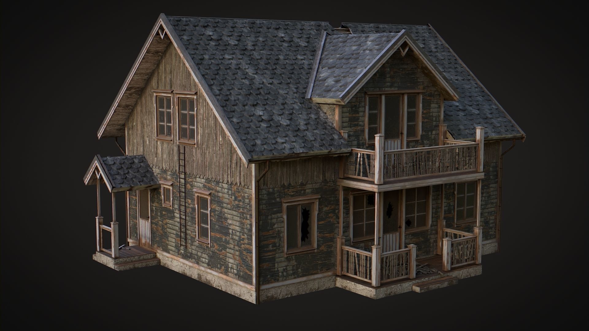 3D model Haunted House VR / AR / low-poly | CGTrader