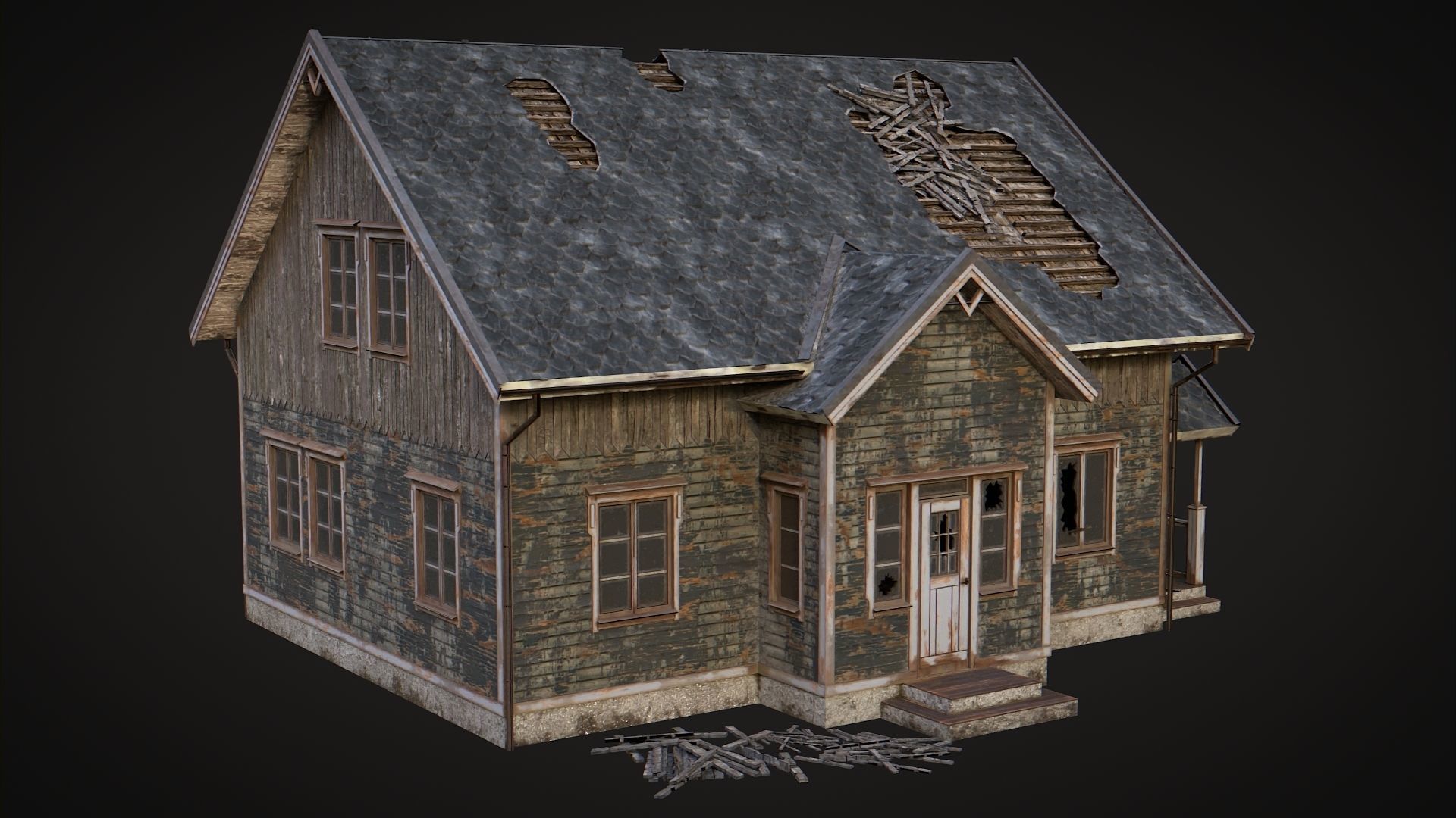 3D model Haunted House VR / AR / low-poly | CGTrader